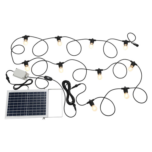 10 Warm White Maxwell Solar Festoon Lights | Temple & Webster
