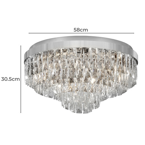 Eglo Valparaiso Crystal Flush Mount Ceiling Light | Temple & Webster