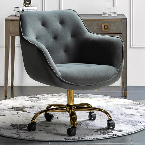 Kelly Velvet Office Chair | Temple & Webster