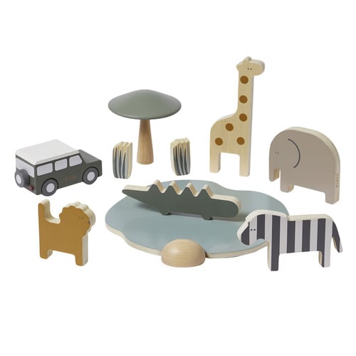 Flexa 10 Piece Safari Animals Figure Set | Temple & Webster