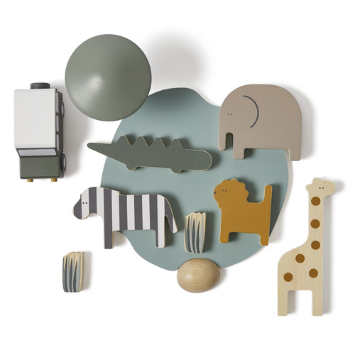 Flexa 10 Piece Safari Animals Figure Set | Temple & Webster