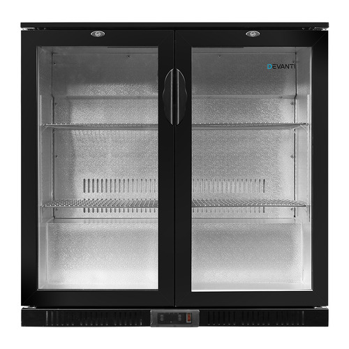 198L Devanti 2 Door Bar Fridge | Temple & Webster