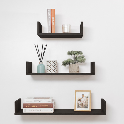 European_Cabinetry 3 Piece Oslo Wall Mounted Shelf Set | Temple & Webster