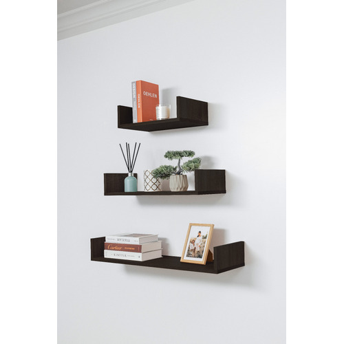 European_Cabinetry 3 Piece Oslo Wall Mounted Shelf Set | Temple & Webster