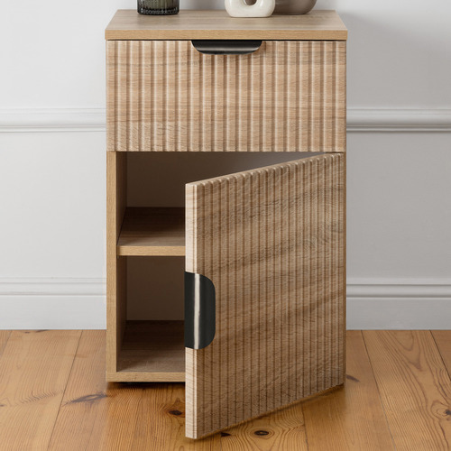 Brunswick Fluted Bedside Table | Temple & Webster