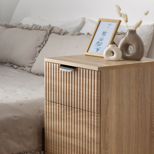 Brunswick Fluted Bedside Table | Temple & Webster