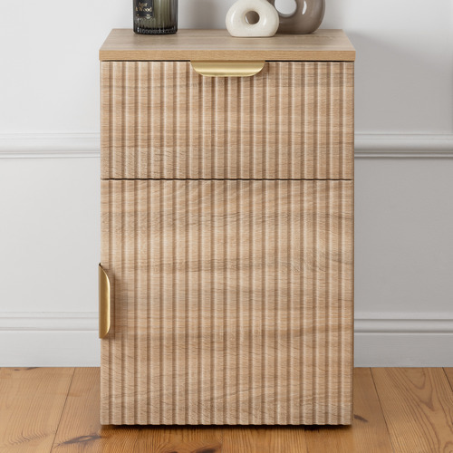 Brunswick Fluted Bedside Table | Temple & Webster