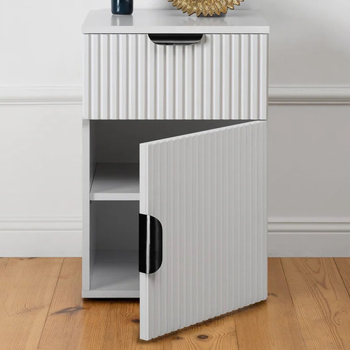 Brunswick Fluted Bedside Table | Temple & Webster