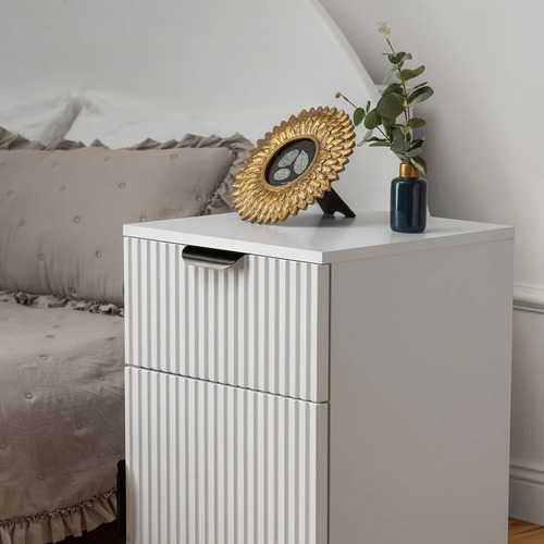 Brunswick Fluted Bedside Table | Temple & Webster