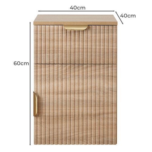 Brunswick Fluted Bedside Table | Temple & Webster