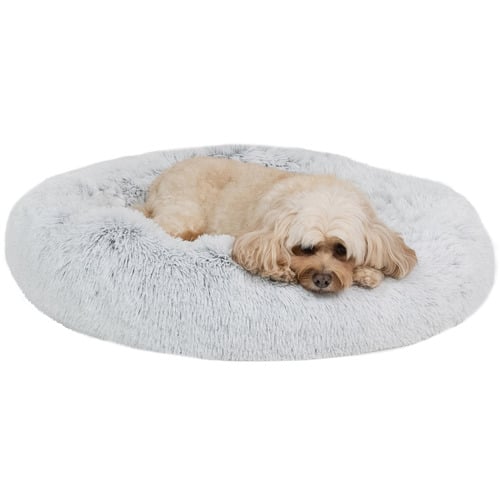 Lulu and Boo Oval Faux Fur Pet Bed | Temple & Webster