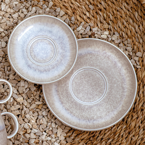 Perlemor Sand 16cm Porcelain Coffee Saucer | Temple & Webster