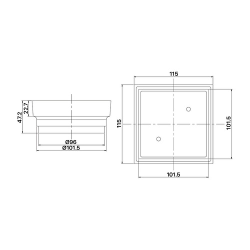 115mm Brass Tile Insert Floor Waste | Temple & Webster