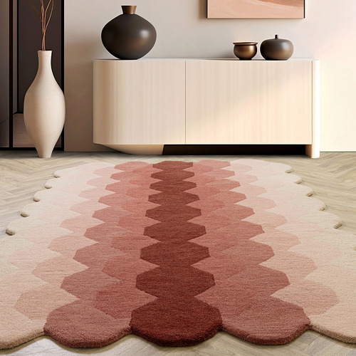 Pink Hive Hand-Tufted Wool Rug | Temple & Webster