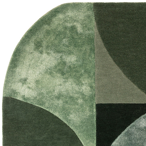 Forest Oval Hand-Tufted Wool-Blend Rug | Temple & Webster