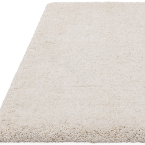 Off White Barnaby Hand-Woven Microfibre Rug | Temple & Webster