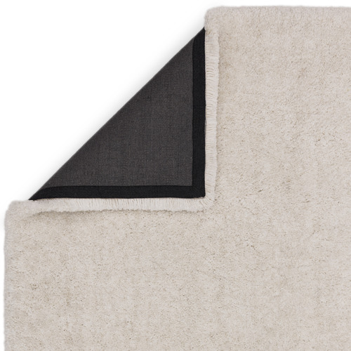 Off White Barnaby Hand-Woven Microfibre Rug | Temple & Webster