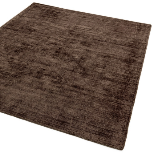 Chocolate Blade Hand-Woven Viscose Rug | Temple & Webster