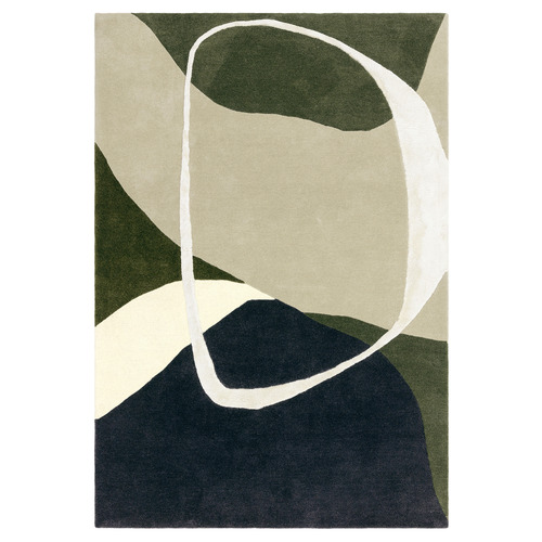 Moss Matrix Hand-Tufted Wool & Viscose Rug | Temple & Webster