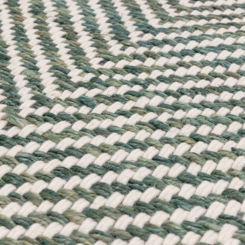 Green Vigo Flat Weave Wool-Blend Rug | Temple & Webster