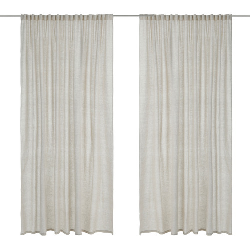 Drapes & Co Flax Light Filtering Multi Header Single Panel Curtain ...