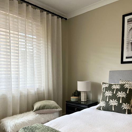 Drapes & Co Flax Light Filtering Multi Header Single Panel Curtain ...