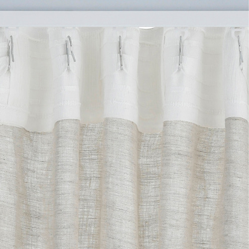 Drapes & Co Flax Light Filtering Multi Header Single Panel Curtain ...