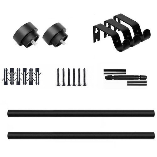 Drapes & Co Innov Drape 314cm Steel Extendable Moderna Curtain Rod Set ...