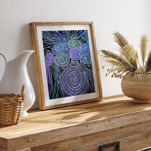 Weaving Circles Framed Paper Print Wall Art | Temple & Webster