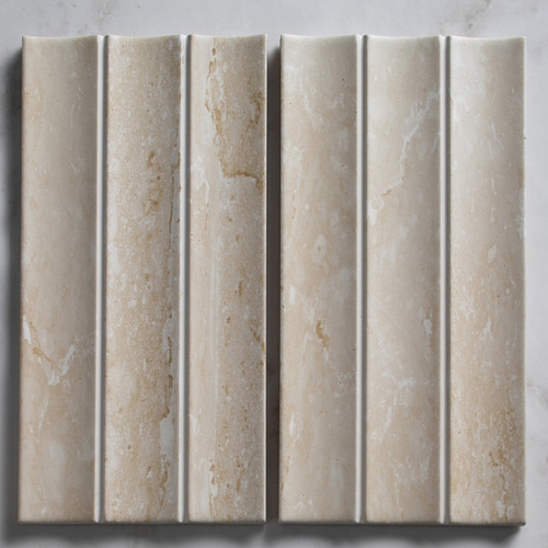 Teemo Matt Flute Travertine Look Porcelain Tile | Temple & Webster