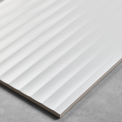 Charlotte Matt White Flute Ceramic Tile | Temple & Webster