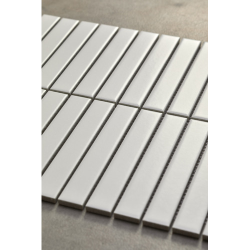 Ripley Matt White Kit Kat Porcelain Mosaic Tile | Temple & Webster