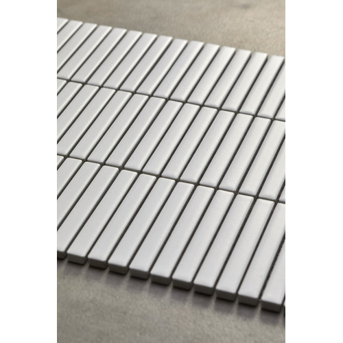 Soho Matt White Kit Kat Porcelain Mosaic Tile | Temple & Webster