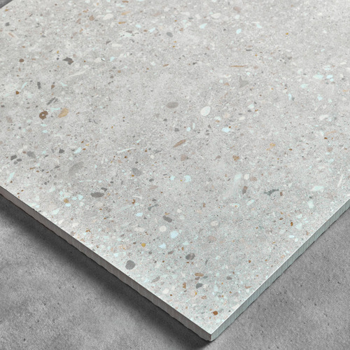 Chiara 300 x 300mm Matt White Square Terrazzo Look Porcelain Tile ...
