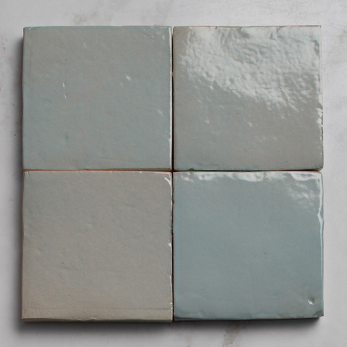 Zina 100 x 100mm Mist Zellige Square Tile | Temple & Webster