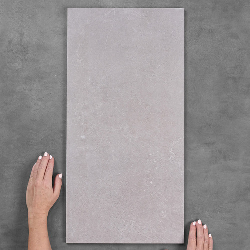 Genoa 300 x 600mm Grey Rectangle Porcelain Tile | Temple & Webster