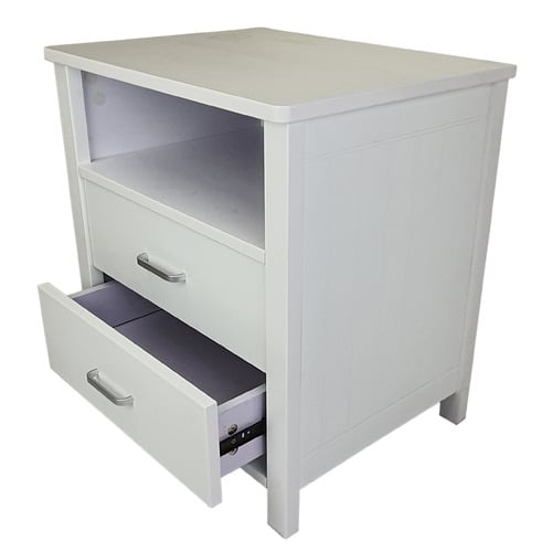 Western Designs White Leo Bedside Table | Temple & Webster