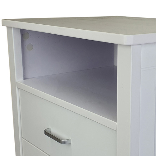 Western Designs White Leo Bedside Table | Temple & Webster