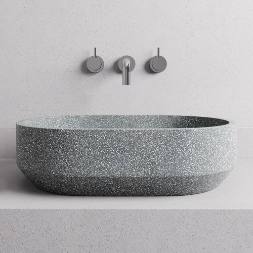 Eden 450mm Oval Terrazzo Above Counter Basin | Temple & Webster Eden 450mm Oval Terrazzo Above Counter Basin | Temple & Webster