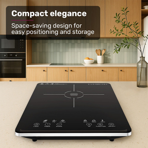 Crystal Glass Portable Induction Cooktop | Temple & Webster
