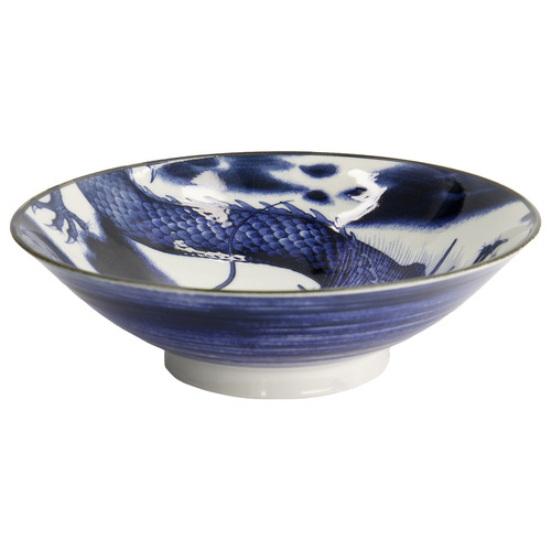 Blue Japonism Dragon Porcelain Menbachi Bowls | Temple & Webster