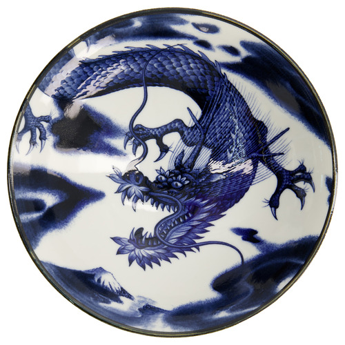 Blue Japonism Dragon Porcelain Menbachi Bowls | Temple & Webster
