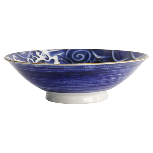 Blue Japonism Carp Porcelain Menbachi Bowls | Temple & Webster