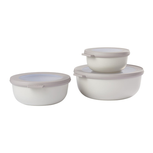 3 Piece Cirqula Round Food Storage Container Set | Temple & Webster