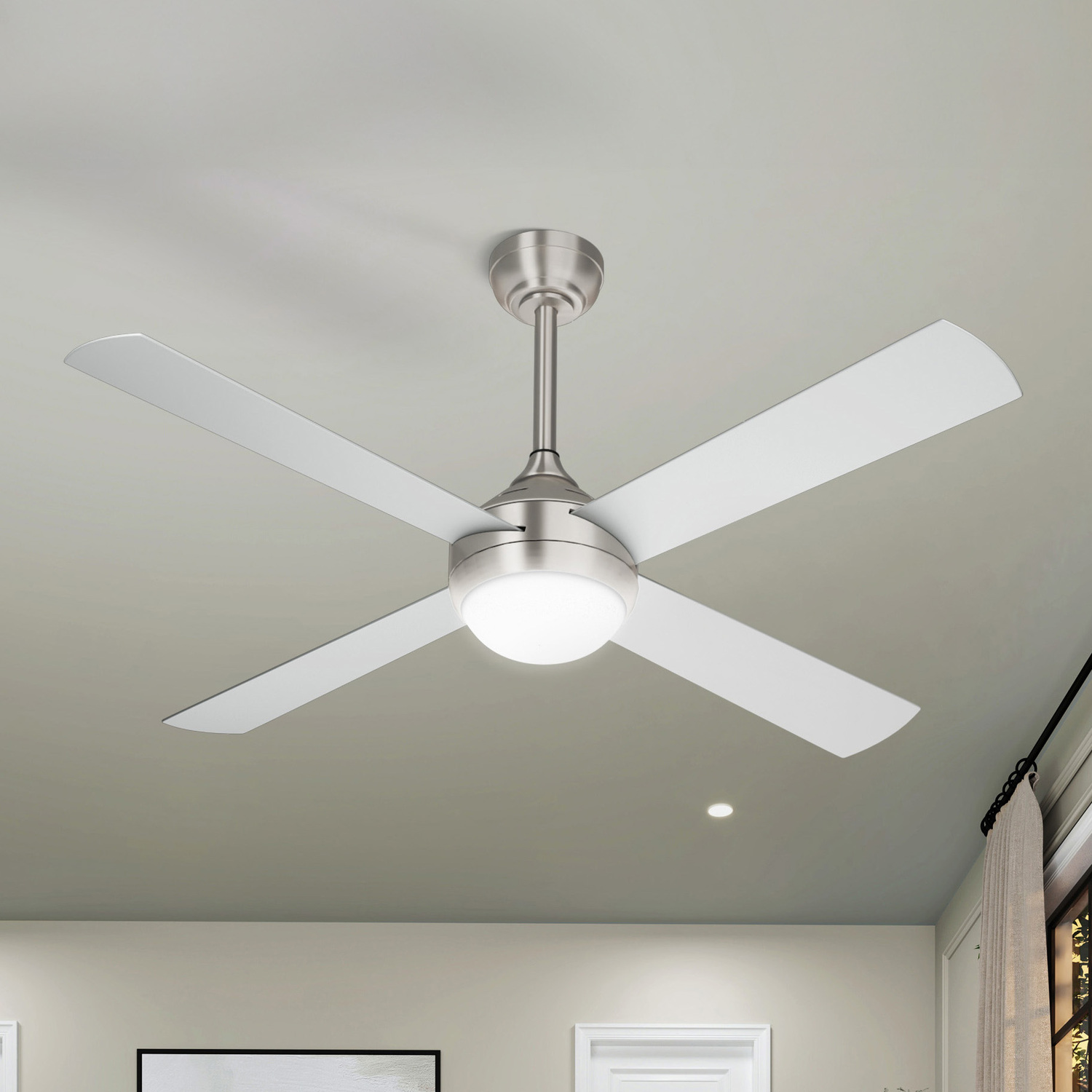 Arbour & Nook Hodson 132cm AC Ceiling Fan with LED Light & Remote ...
