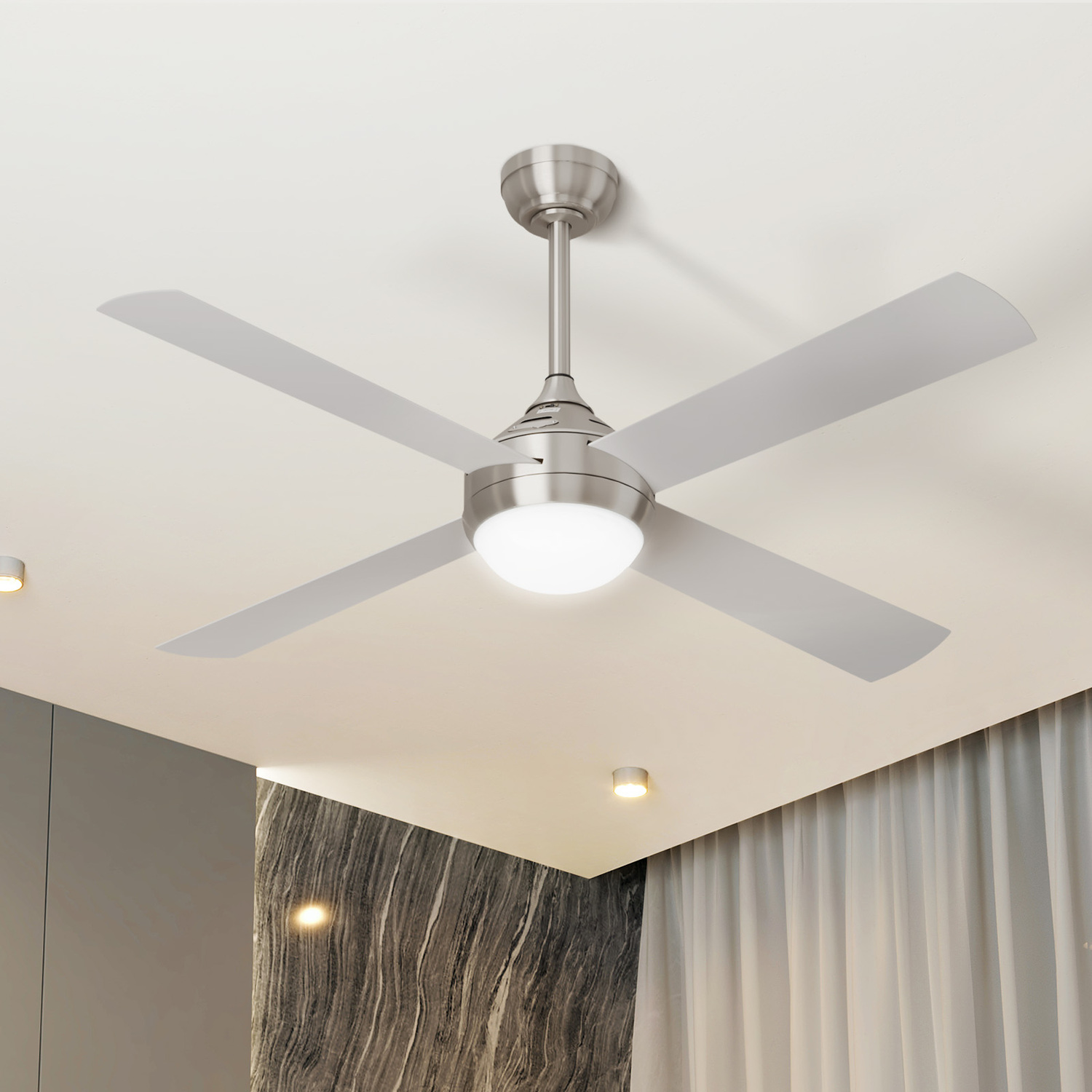 Arbour & Nook Hodson 132cm AC Ceiling Fan with LED Light & Remote ...