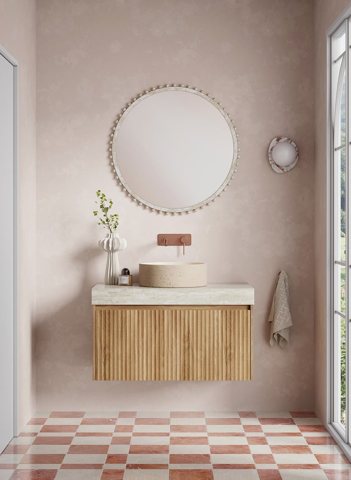 Temple & Webster Terra Calacatta Viola Marble Wall Sconce