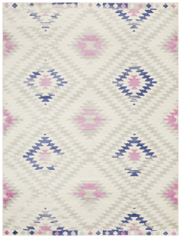 Network Rugs Pastel & Ivory Pastel Boho Geometric Rug | Temple & Webster
