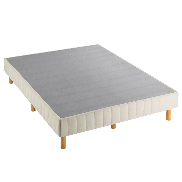 Studio Home Beige Kim Upholstered Bed Base | Temple & Webster