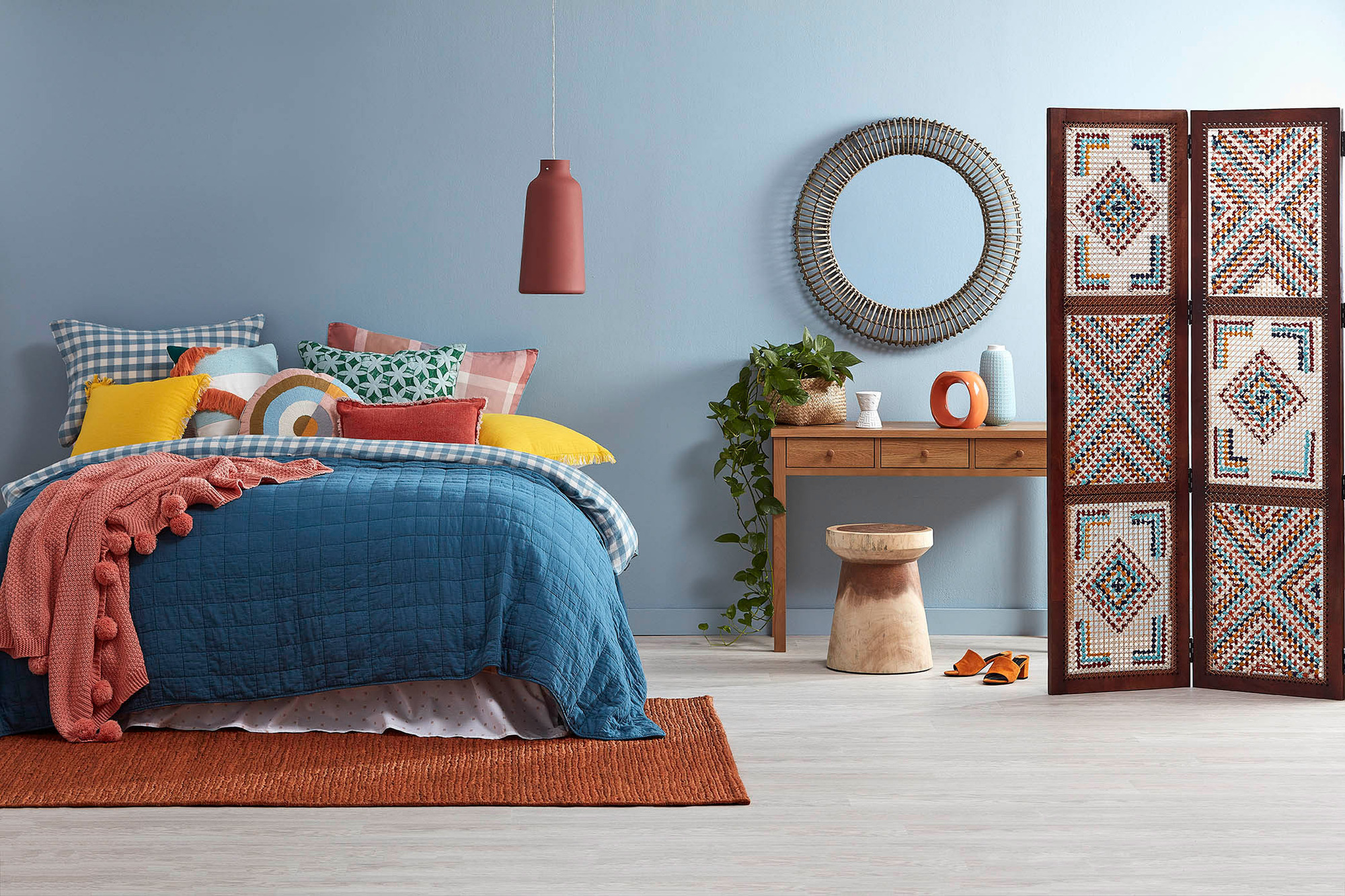 Casual Bedroom room ideas. Colour Burst Den. By Temple & Webster